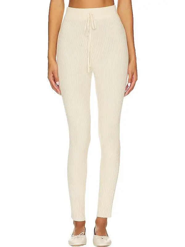 Varley Mocado Rib Knit Legging - Grey