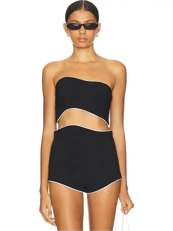 Amanda Uprichard Adrienne Top - Black
