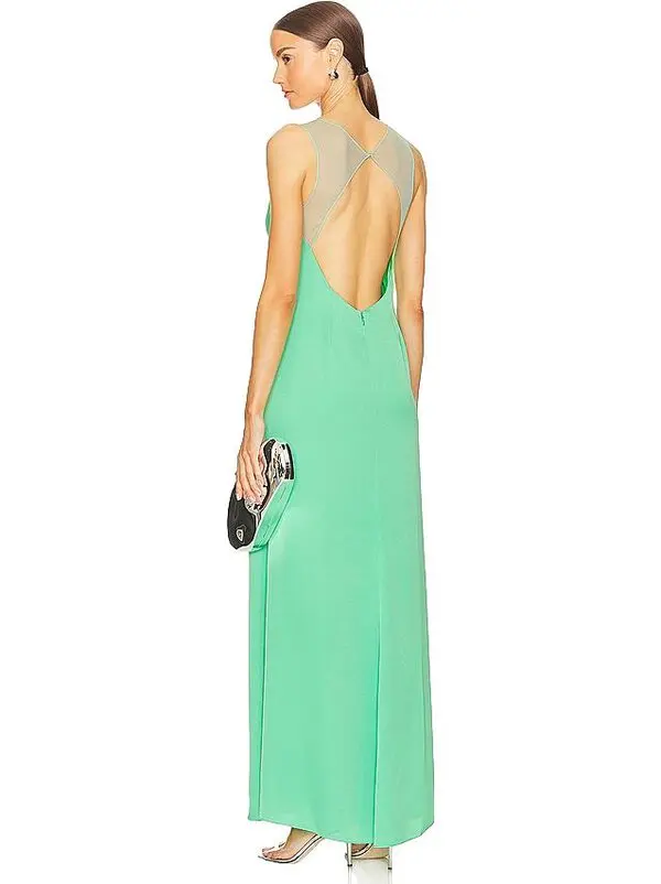 Bcbgmaxazria Sleeveless Cut Out Gown - Mint