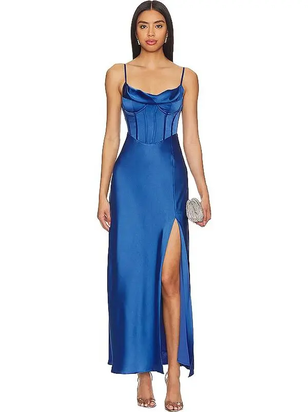Astr The Label Cannes Dress - Blue