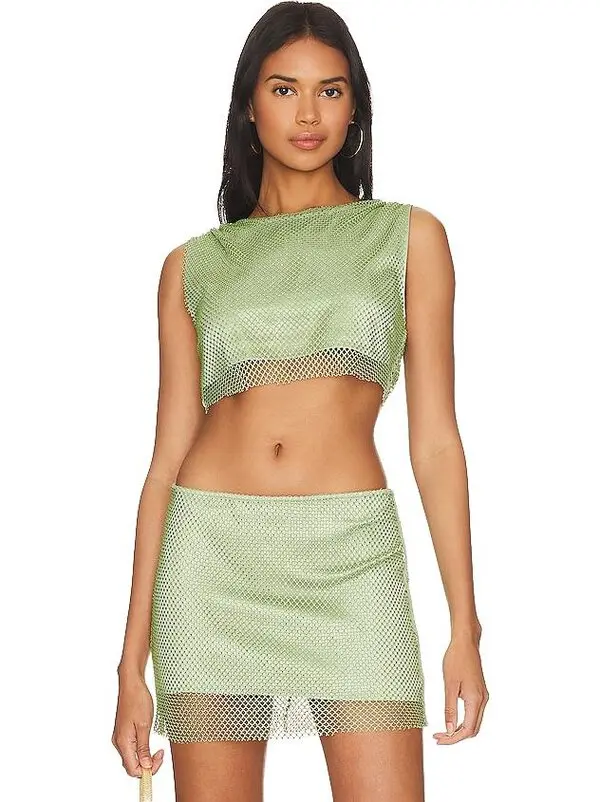 CAMILA COELHO Tropez Crop Top - Sage