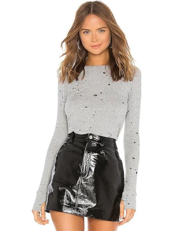 Michael Lauren Long Sleeve Tee - Gray