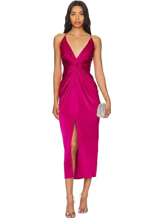 Katie May Sleeveless Midi Dress - Pink