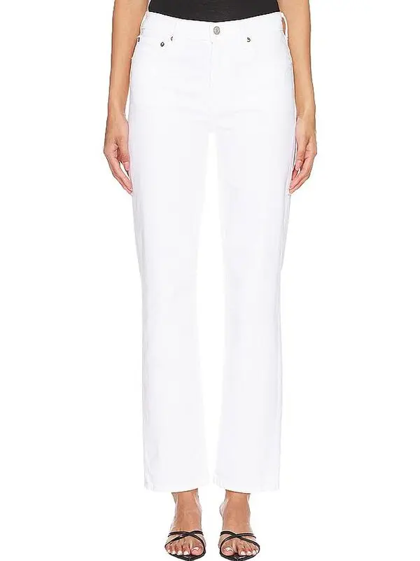 AGOLDE Kye Mid-rise Straight Crop Jeans - White