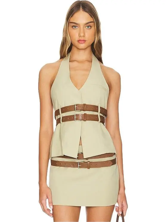 Lioness Ethereal Buckle Top - Beige