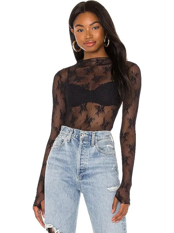 Free People Lady Lux Layering Top - Black
