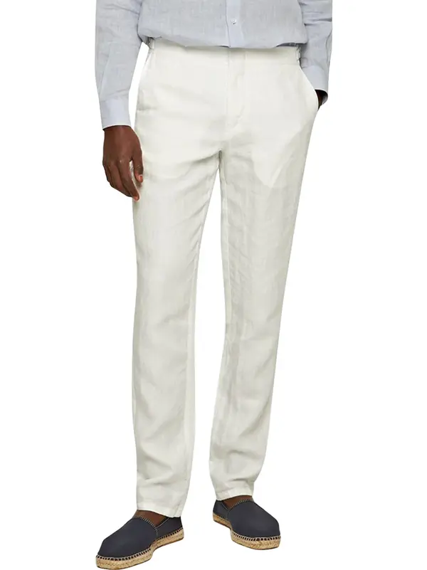 Orlebar Brown Griffon Tailored Linen Pants - White