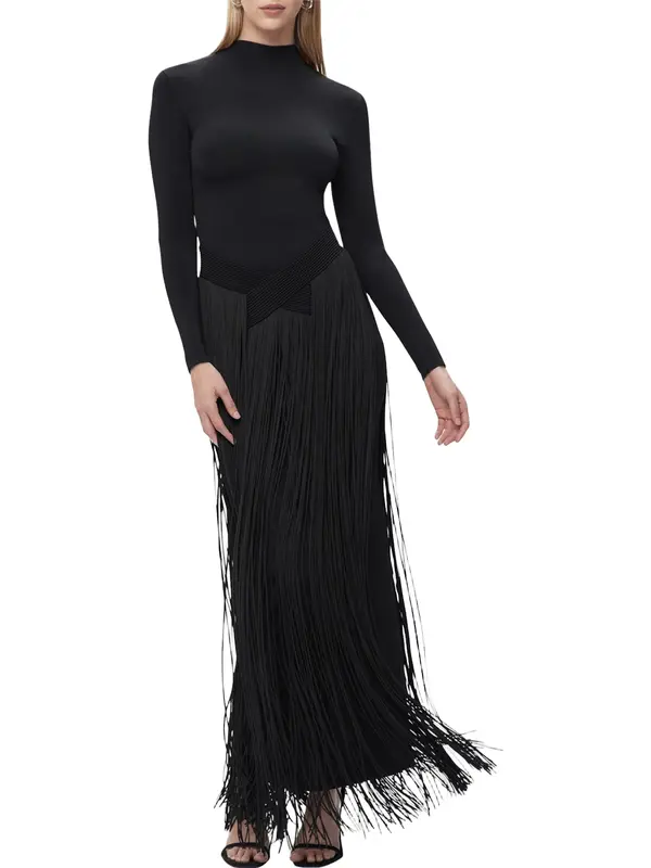 Herve Leger Sloane Long-sleeve Gown - Black