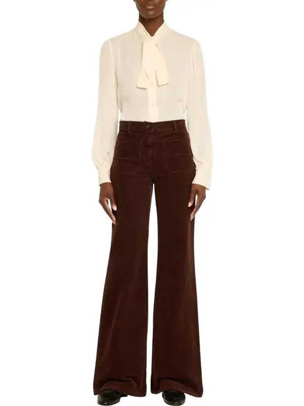 NILI LOTAN Carina Silk Tie-neck Top - Ivory