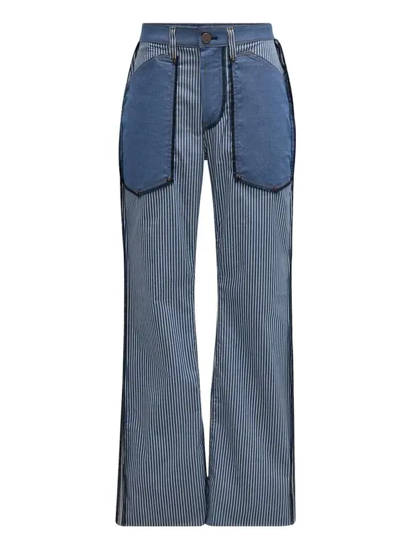 Monfrère X Mfvla1 Striped Inside-out Jeans - Striped Indigo