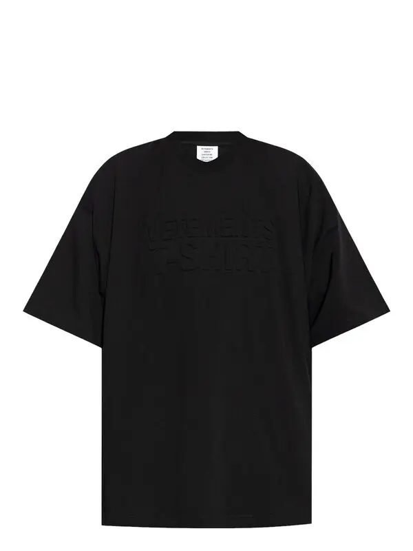 Vetements Logo-embossed T-shirt - Black