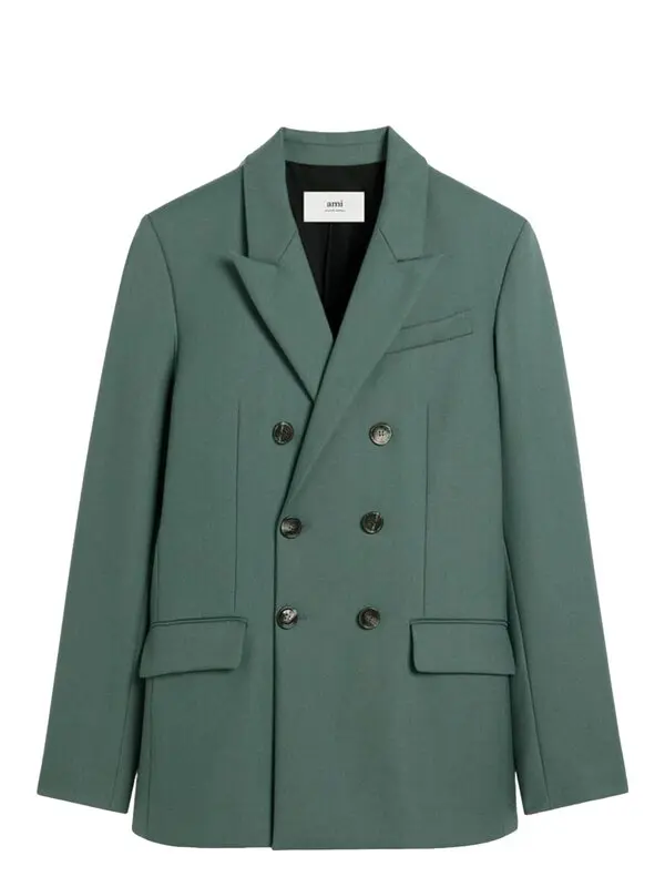 Ami Double-breasted Blazer - Green