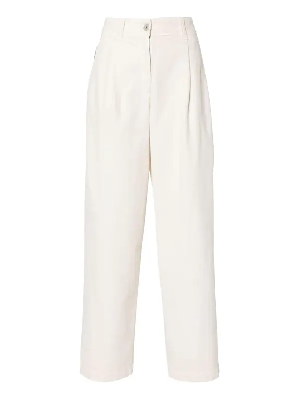 Brunello Cucinelli Baggy Pleated Jeans - White
