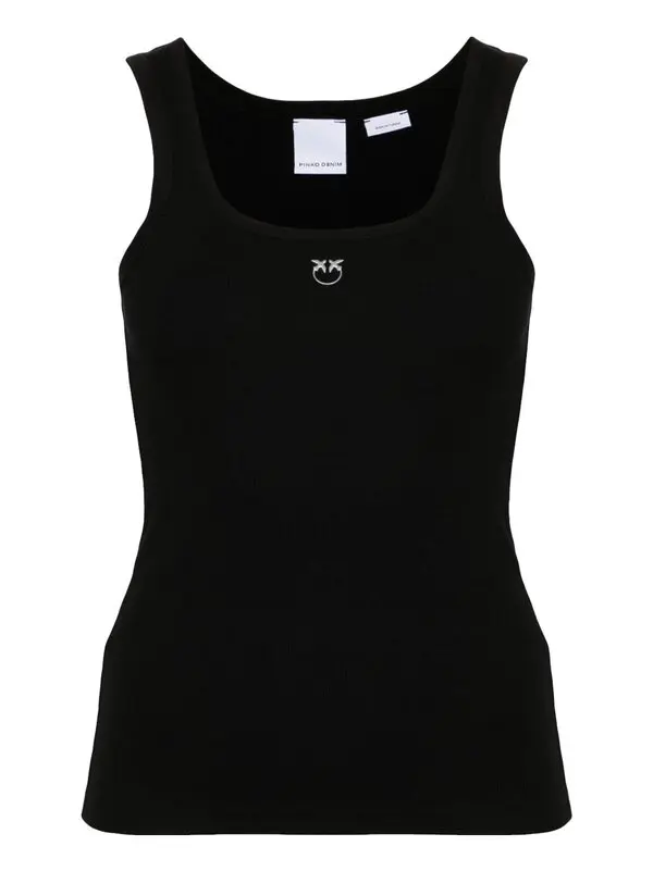 Pinko Logo-print Tank Top - Black