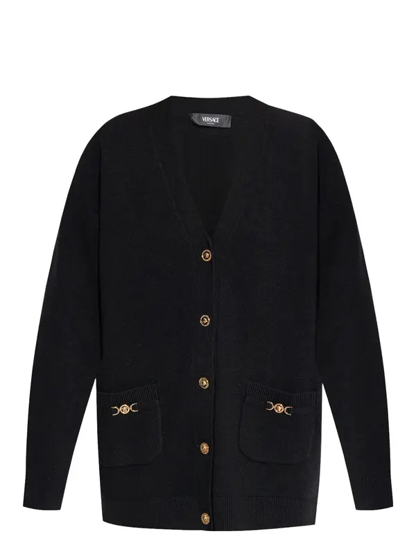 Versace Medusa-button Cardigan - Black
