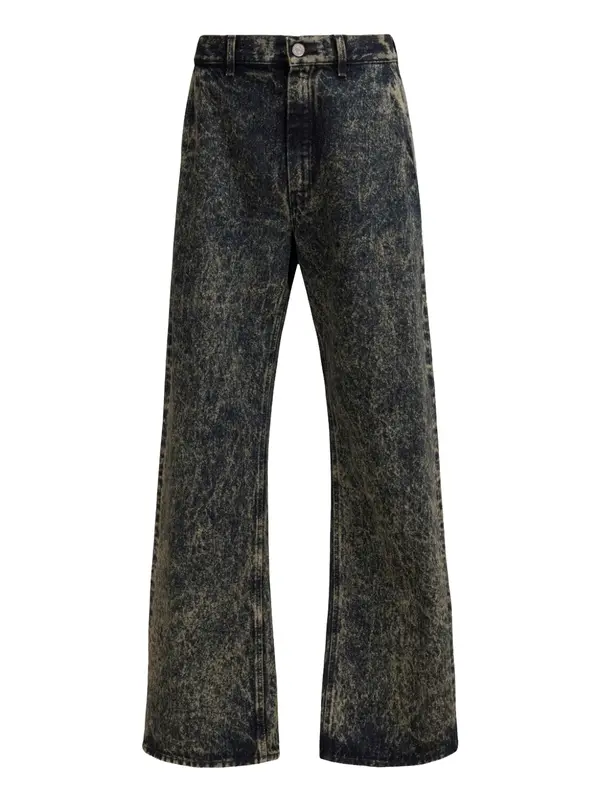 Marni Distressed-effect Wide-leg Jeans - Grey