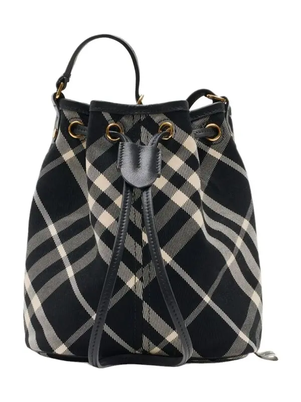 Burberry Check-print Bucket Bag - Black