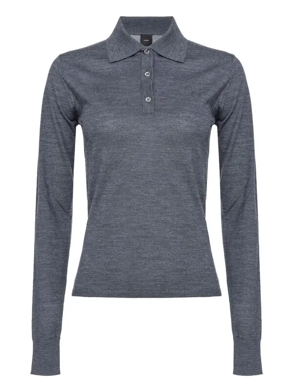Pinko Liquoroso Polo Top - Grey