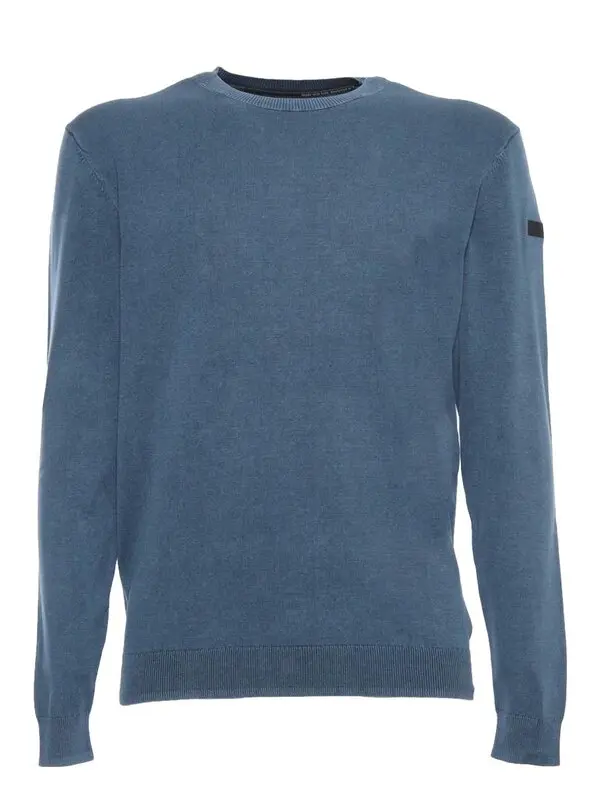 RRD Crew-neck Cotton Sweater - Blue
