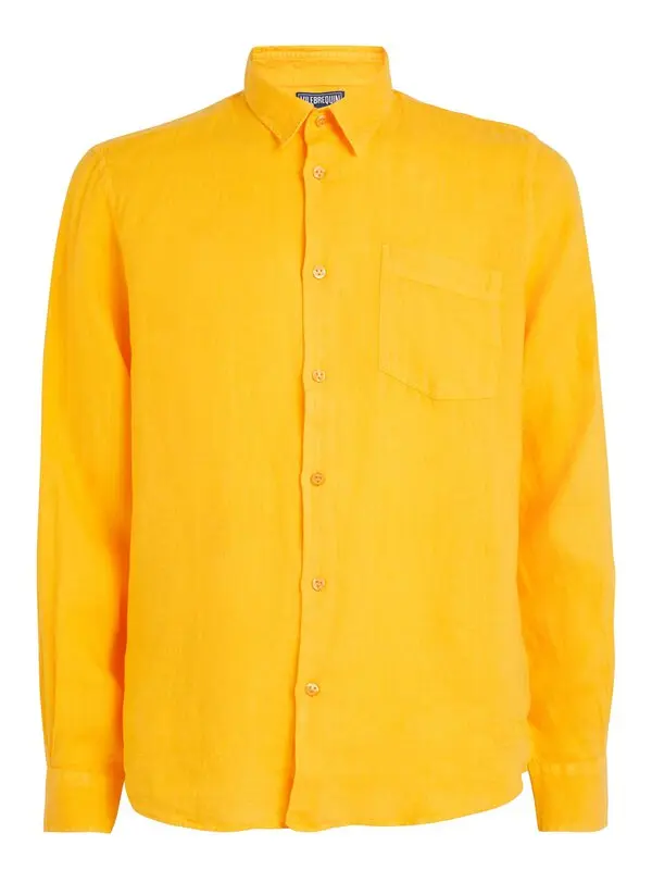 Vilebrequin Linen Caroubis Shirt - Yellow