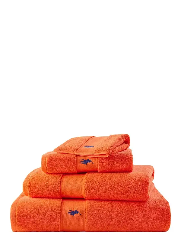 Ralph Lauren Polo Player Guest Towel - Orange