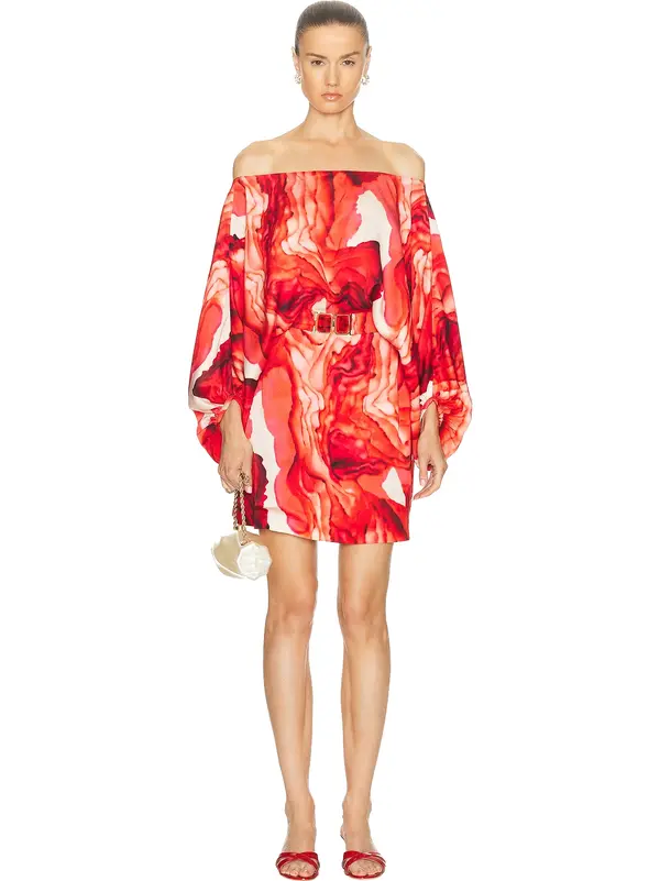 Silvia Tcherassi For Manon Dress - Multi Abstract Rouge