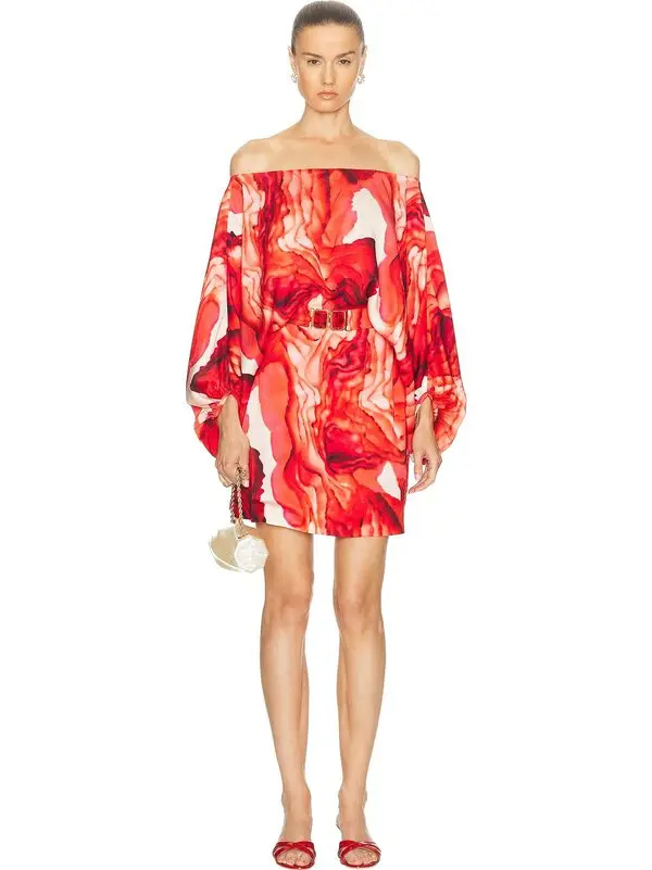 Silvia Tcherassi For Manon Dress - Multi Abstract Rouge
