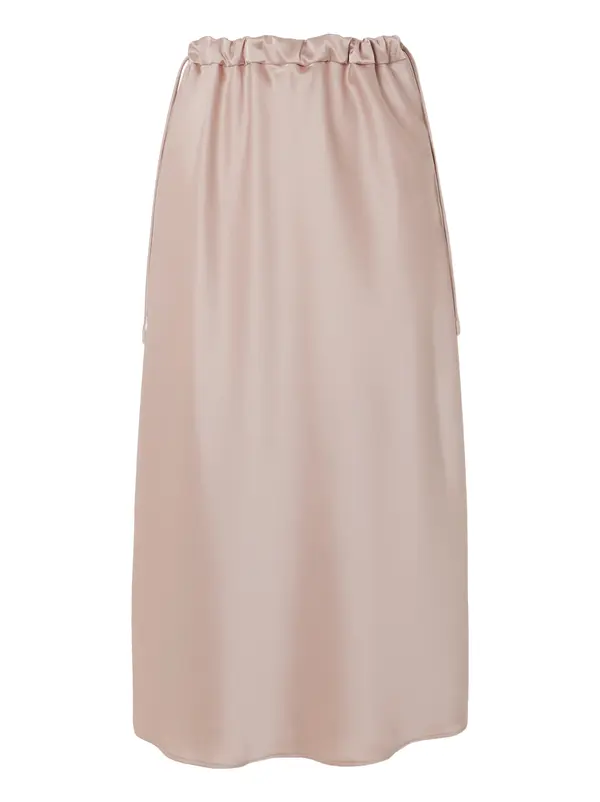 Max Mara Editore Satin Midi Skirt - Pink