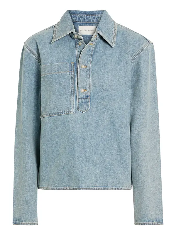 Loulou De Saison Loulou Studio Lato Denim Shirt - Light Blue