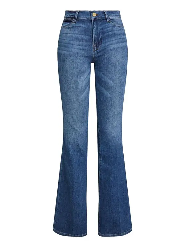 FRAME Le High Flare Jeans - Mid Denim