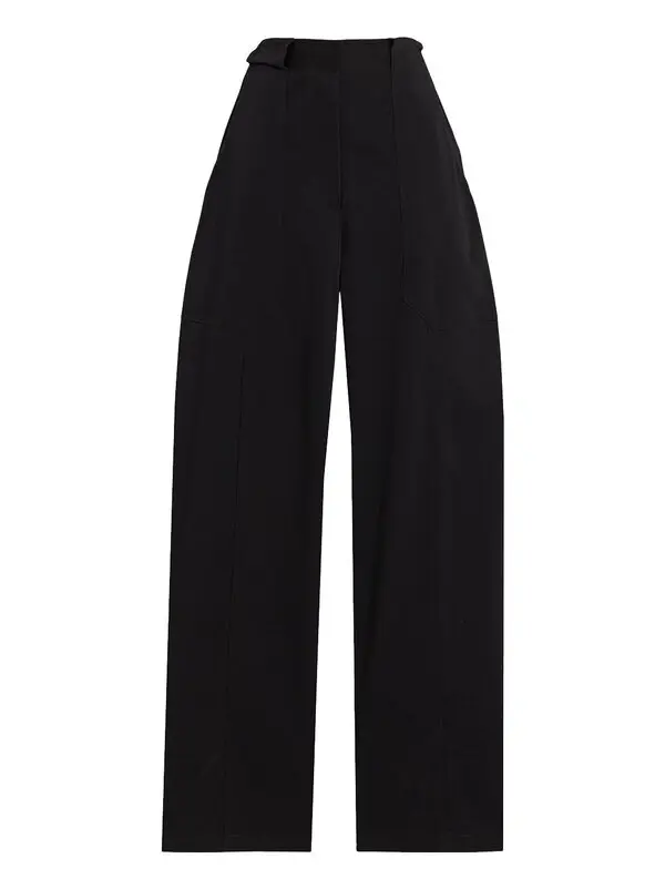 Matteau Paneled Twill Straight-leg Pants - Black