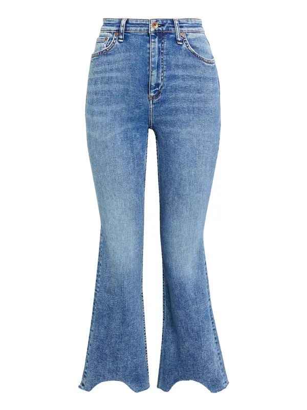 Rag & Bone Casey High-rise Kick-flare Jeans - Light Denim