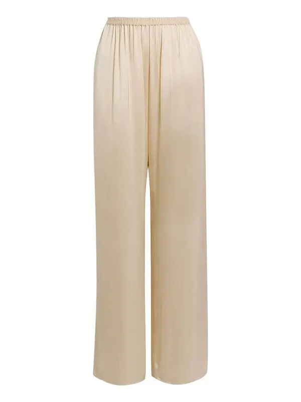 Matteau Satin Straight-leg Pants - Cream