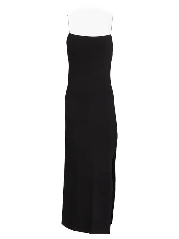 Enza Costa Jersey Midi Slip Dress - Black