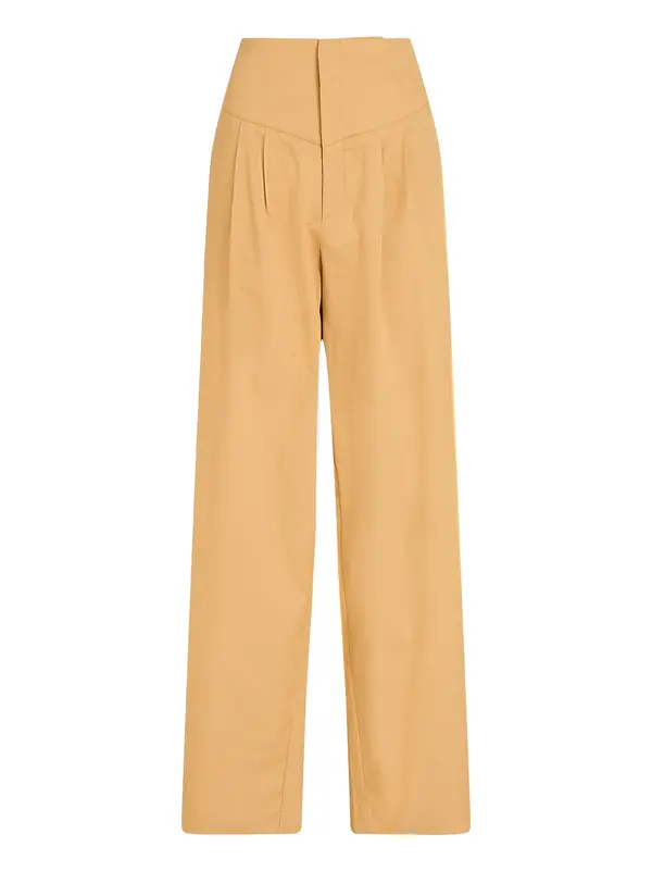 Bite Studios Elate Pleated Wide-leg Pants - Sand