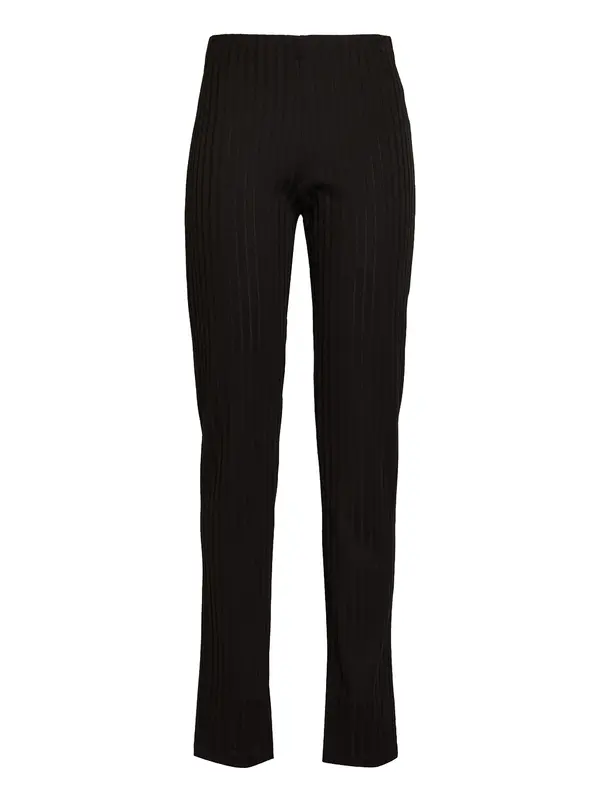 Bite Studios Ribbed Straight-leg Pants - Black