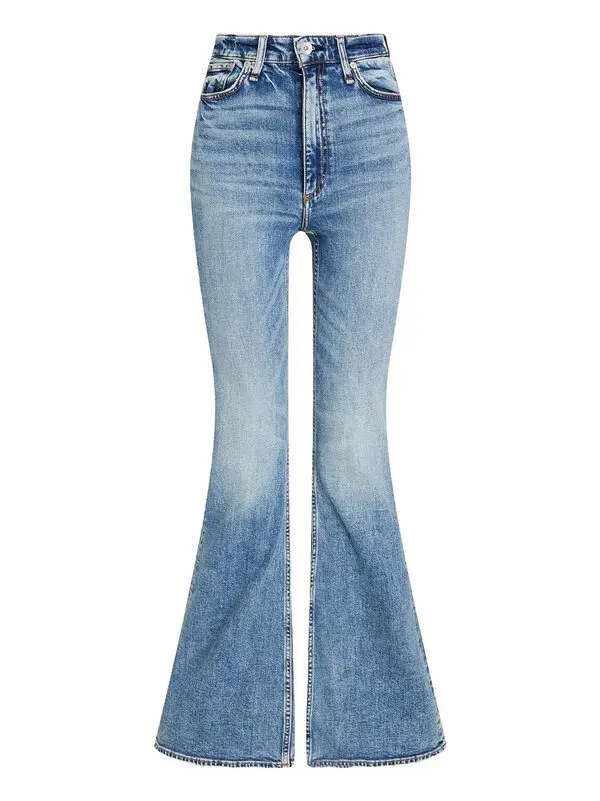 Rag & Bone Norwalk High-rise Flared Jeans - Mid Denim