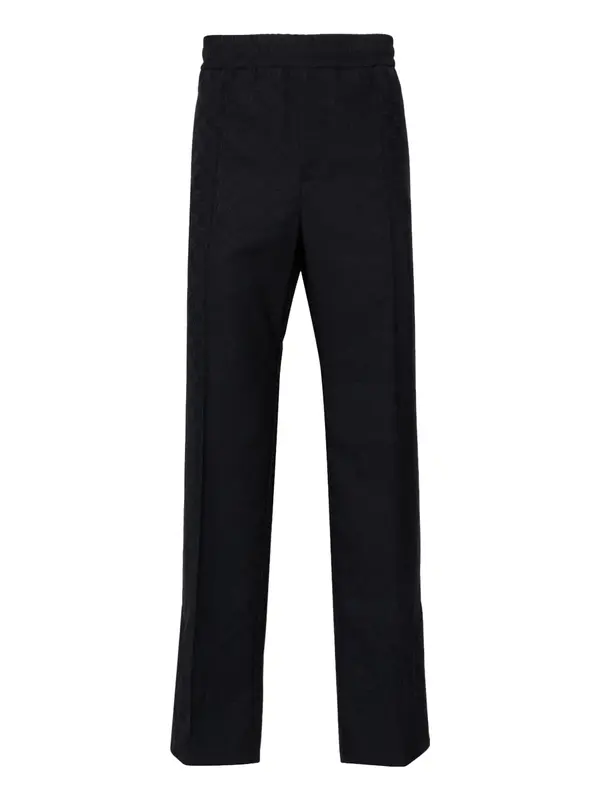 Gucci Gg Supreme Jacquard Straight Trousers - Blue
