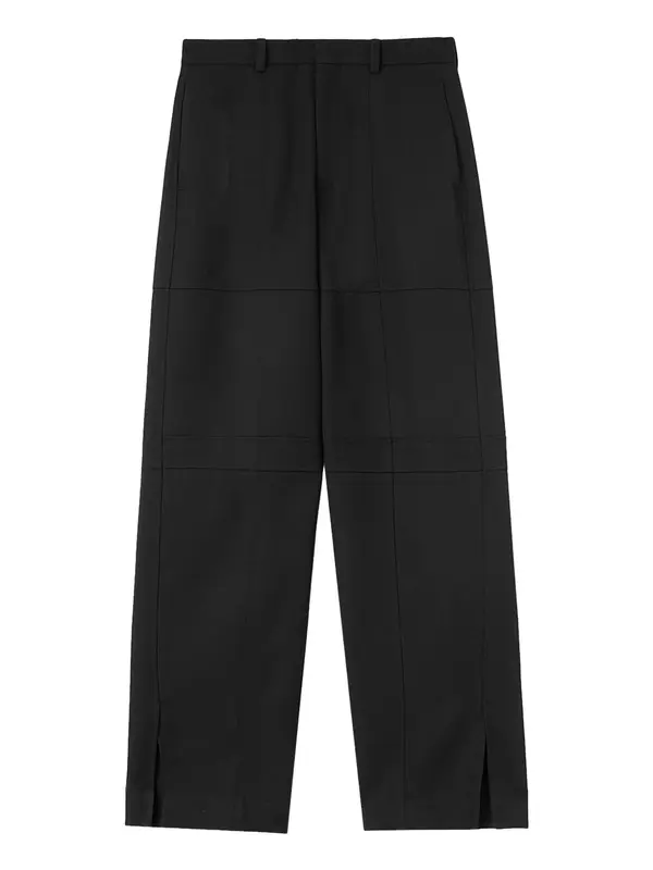 JIL SANDER Wide-leg Wool Trousers - Black