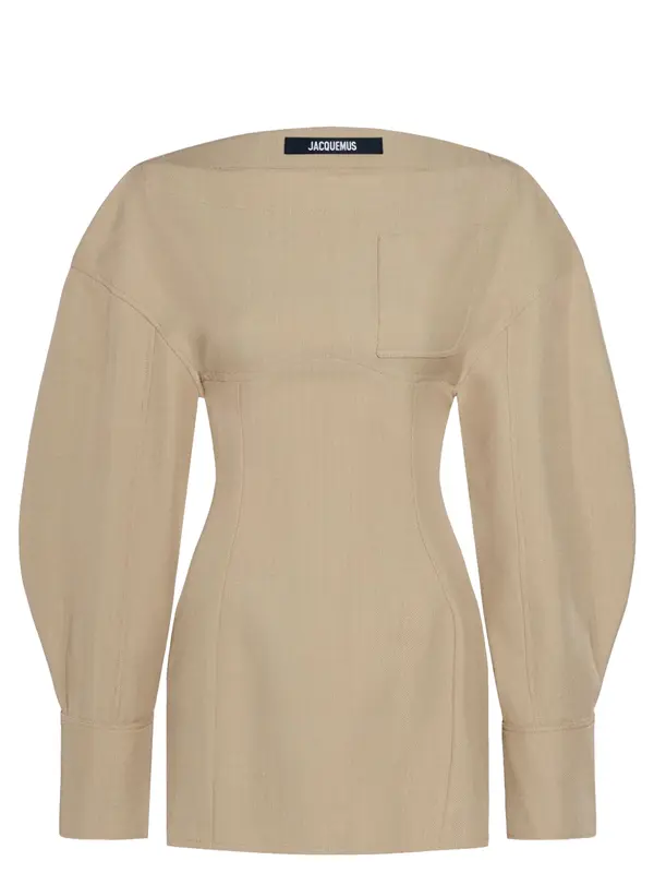 Jacquemus Le Robe Chemise Casaco Mini Dress - Neutrals