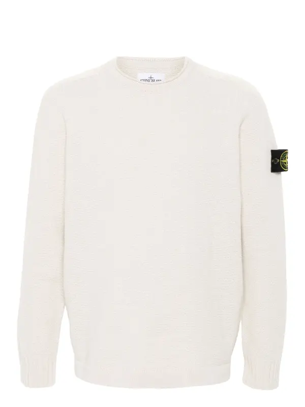 Stone Island Compass Badge Crew-neck Jumper - Neutrals
