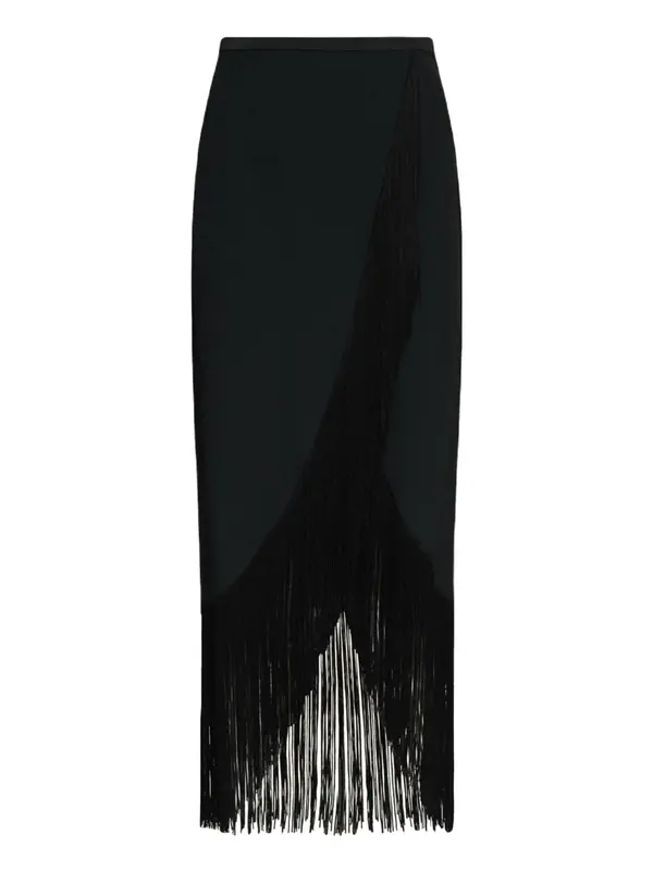 TALLER MARMO El Pareo Midi Skirt - Black