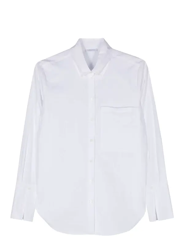 Patrizia Pepe Fly-print Cotton Shirt - White