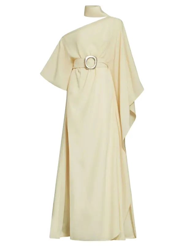 TALLER MARMO Taylor Belted Crepe Kaftan - Yellow