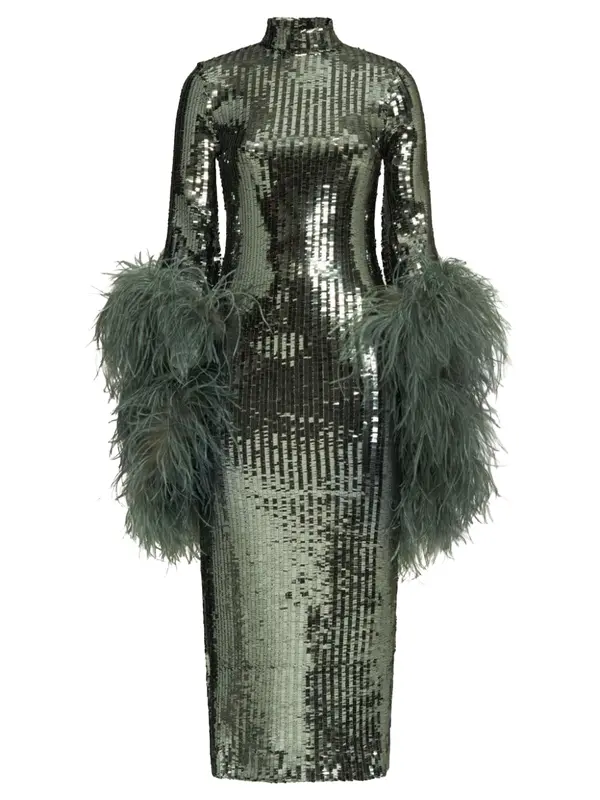 TALLER MARMO Del Rio Disco Sequinned Midi Dress - Green