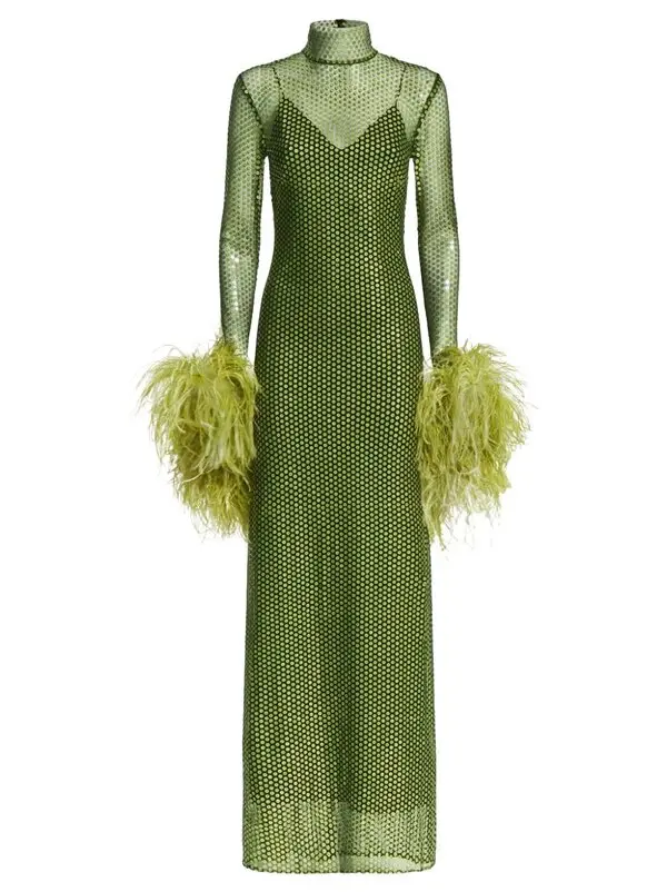 TALLER MARMO Fonda Pepe Sequinned Maxi Dress - Green