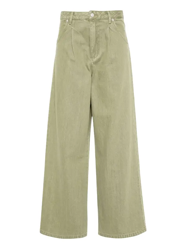 Officine Générale Moena High-rise Wide-leg Jeans - Green