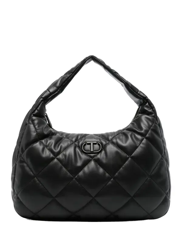 TWINSET Oval Quilted Tote Bag - Black