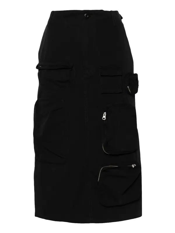 MAISON MARGIELA Single-stitch Logo Cargo Skirt - Black