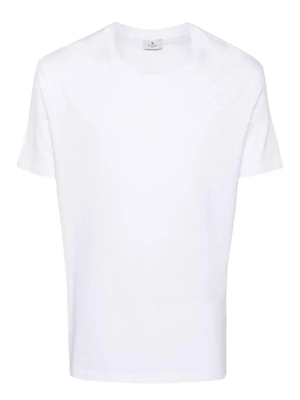 Etro Pegaso-embroidered Cotton T-shirt - White
